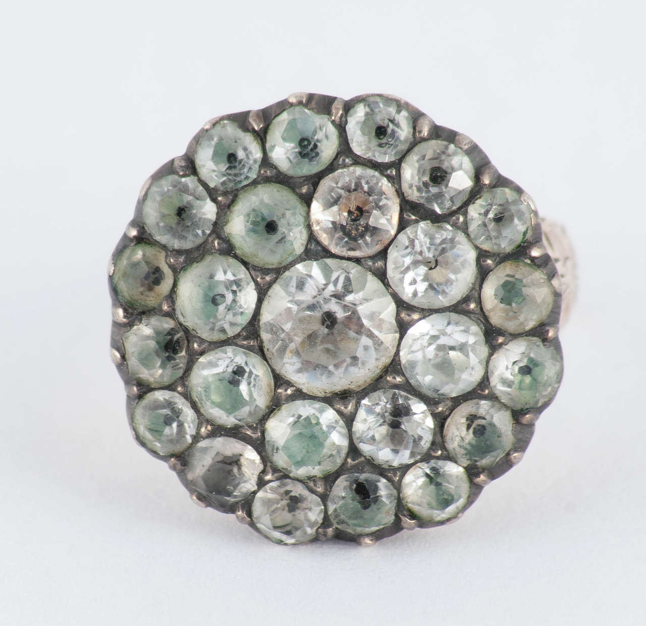 Antique Georgian Gold and Paste Cluster Ring at 1stDibs | georgian ...