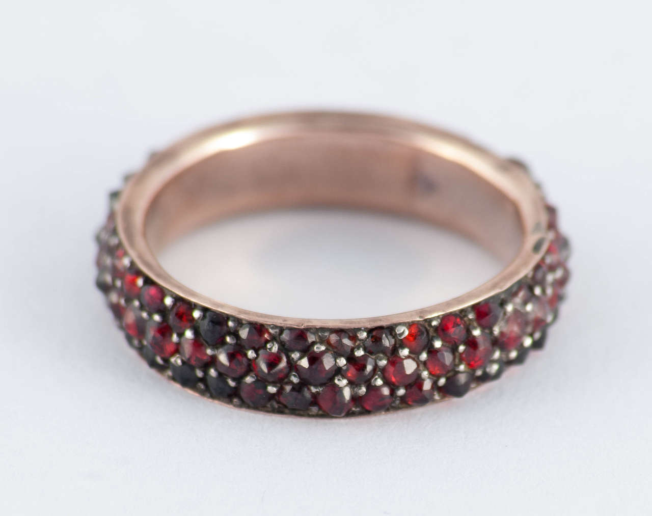 Antique Bohemian Garnet Gold Eternity Band Ring at 1stDibs | garnet ...