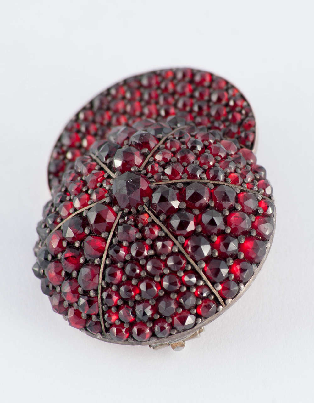 Victorian Garnet Gold Jockey's Cap Pin at 1stDibs
