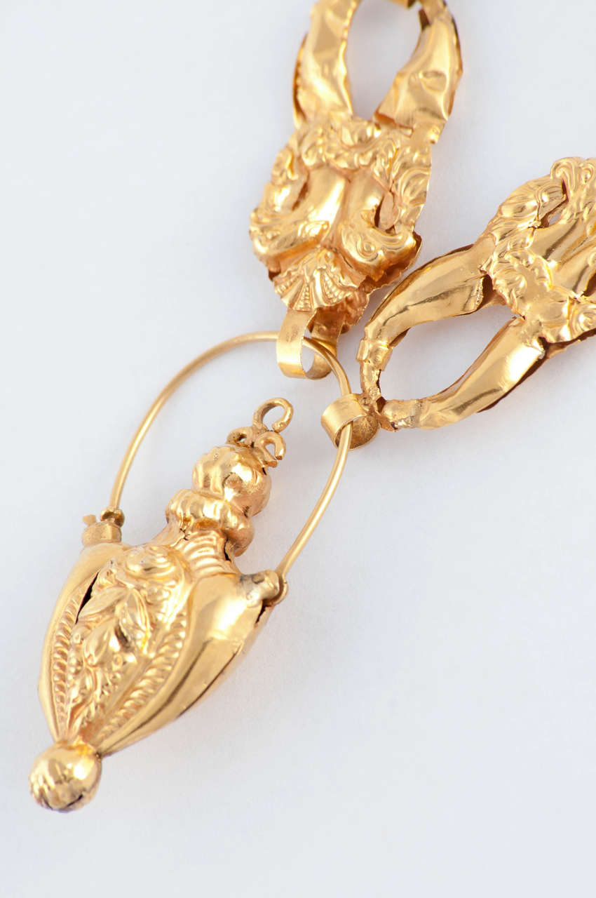 Antique Gold Muff Chain at 1stDibs | muff chain gold, what is a muff ...