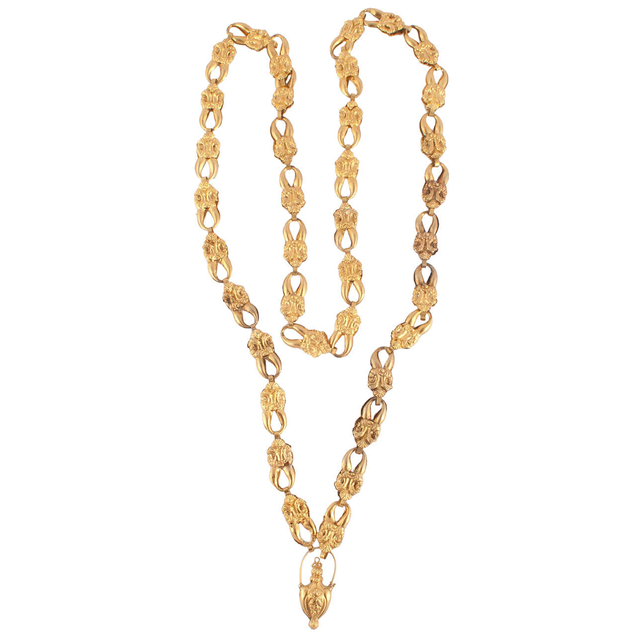 Antique Gold Muff Chain at 1stDibs | muff chain gold, what is a muff ...