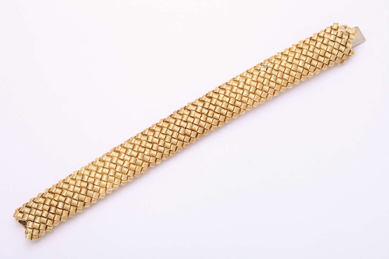 Flexible Gold Bracelet at 1stDibs | flexible gold bangle