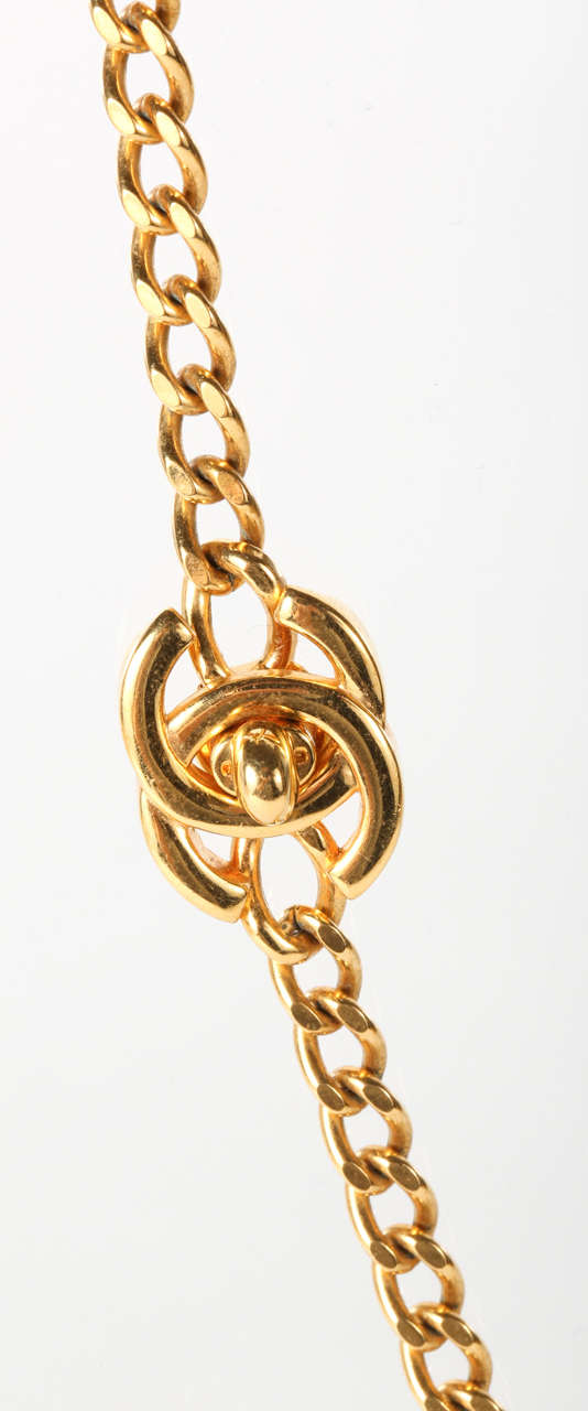 Chanel Chain Necklace with Crystals at 1stDibs | chanel chains