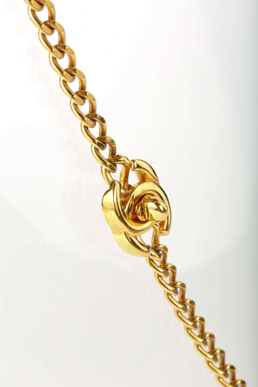 Chanel Chain Necklace with Crystals at 1stDibs | chanel chains