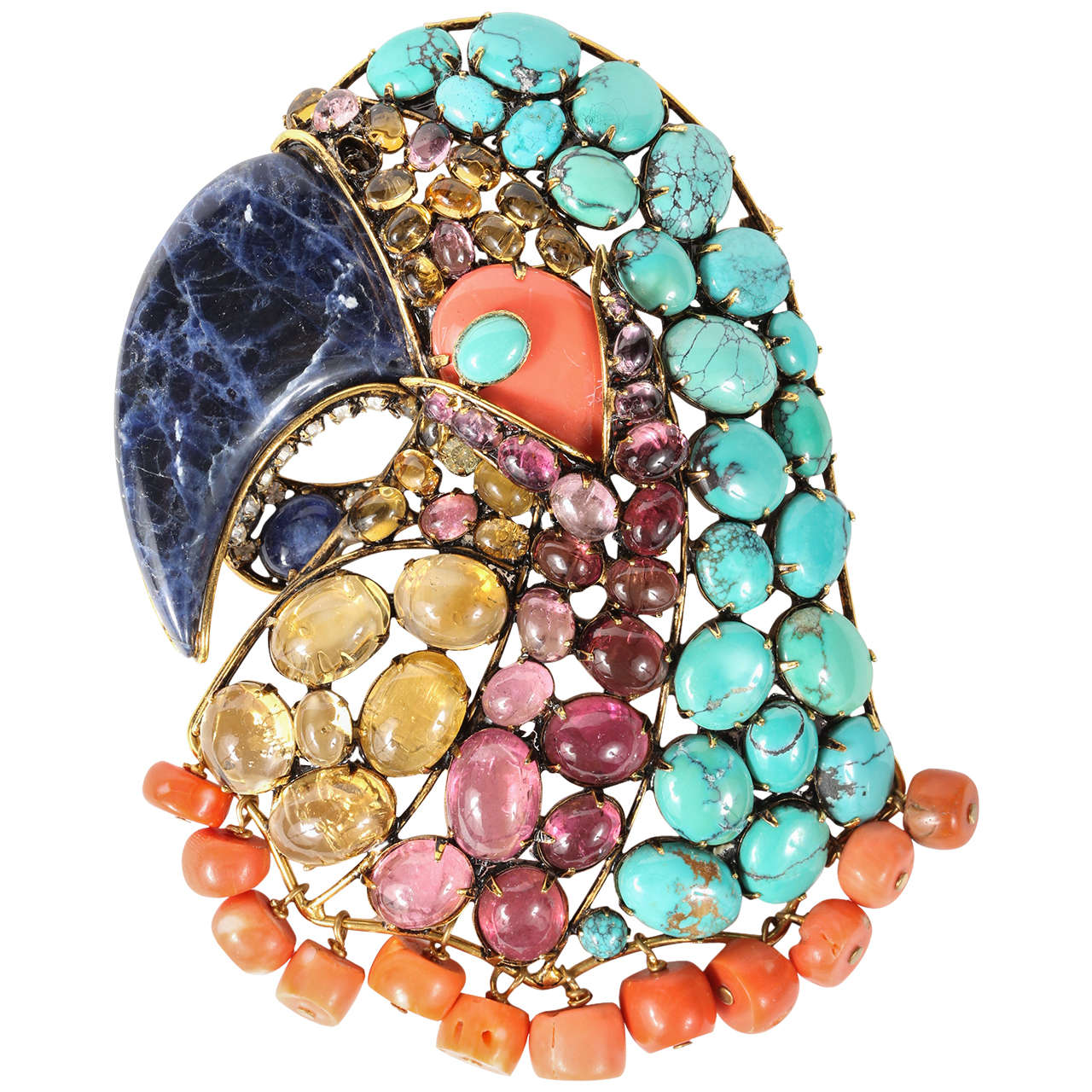 Iradj Moini Parrot Brooch at 1stDibs | iradj moini brooch