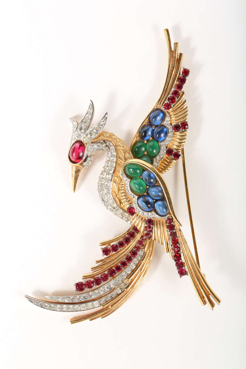 Boucher Phoenix Brooch at 1stDibs | boucher brooch, pheonix brooch