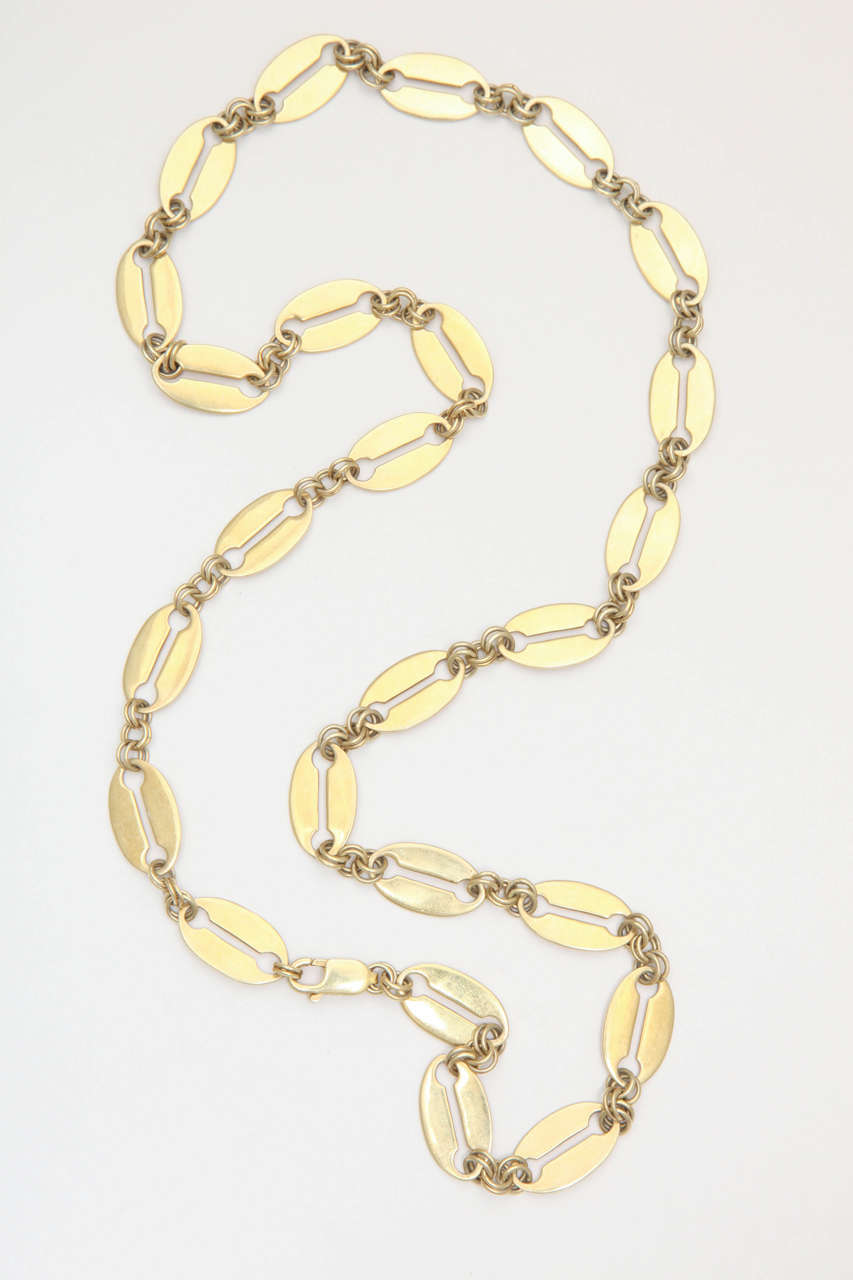 Russian Gilded Silver Link Chain by Marie Betteley For Sale at 1stDibs
