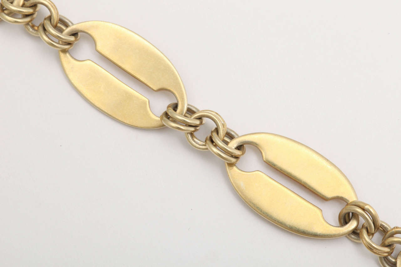 Russian Gilded Silver Link Chain by Marie Betteley For Sale at 1stDibs