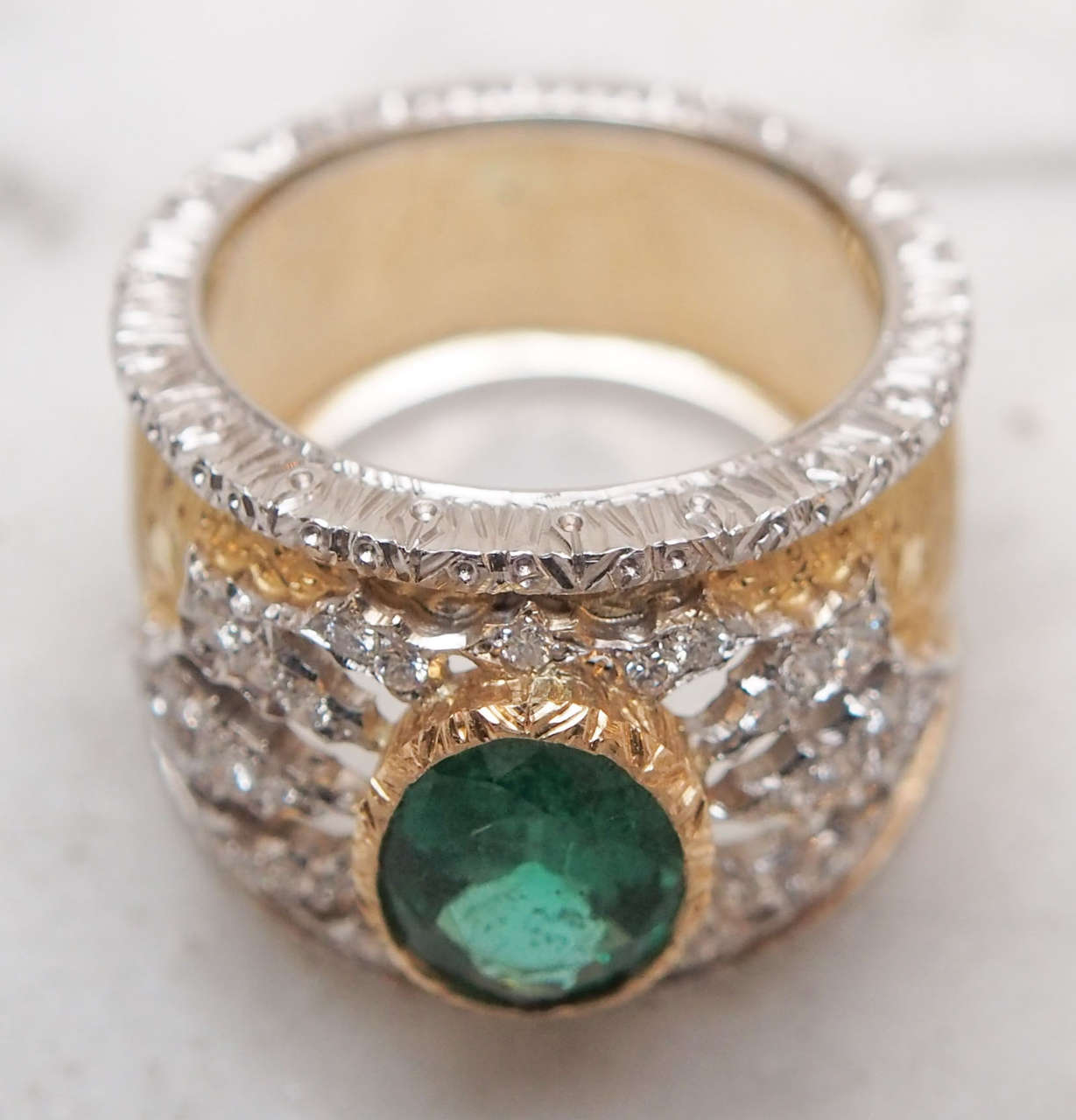 Mario Buccellati Emerald Ring at 1stDibs