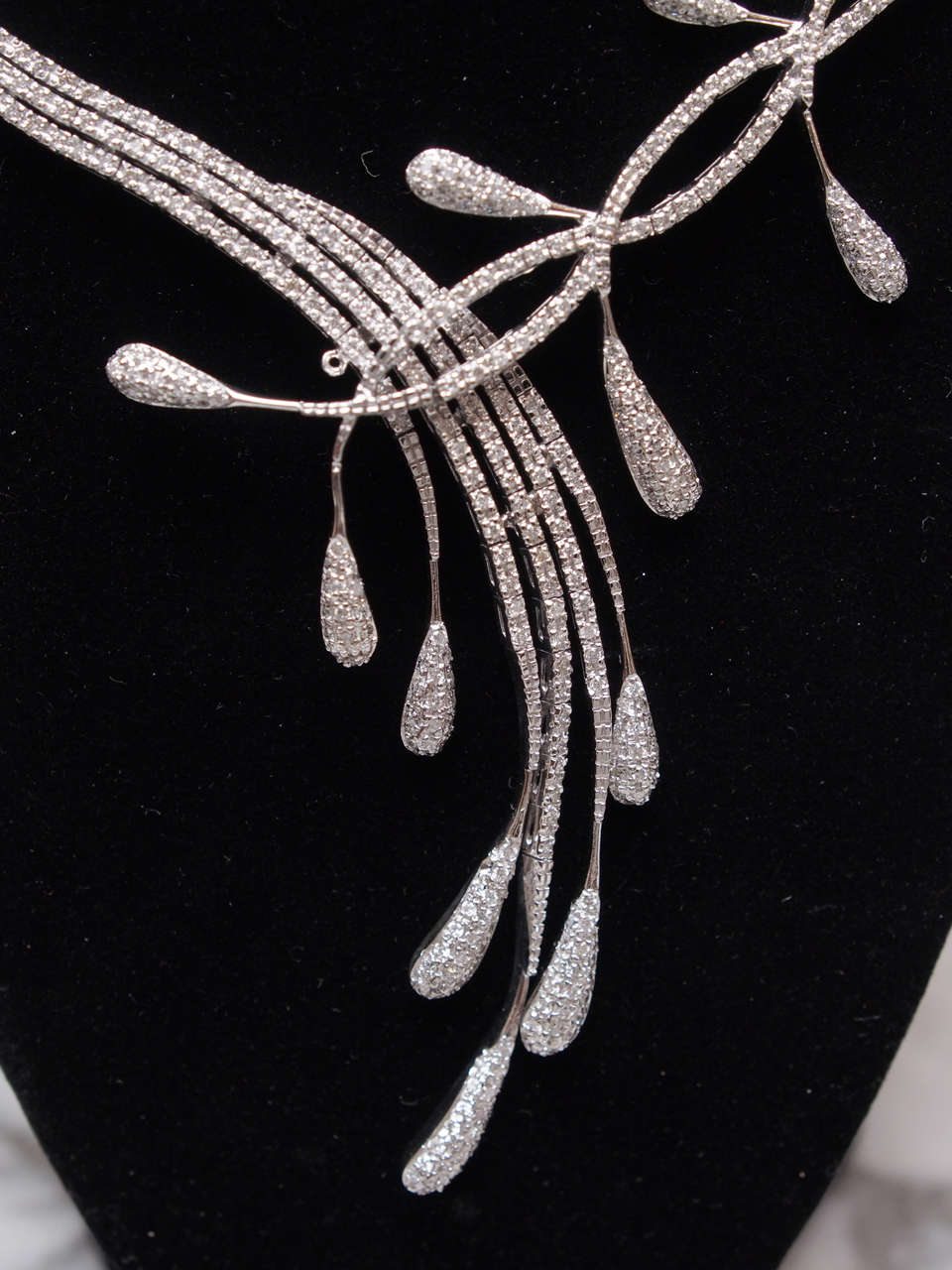 Diamond Gold Drop Necklace at 1stDibs