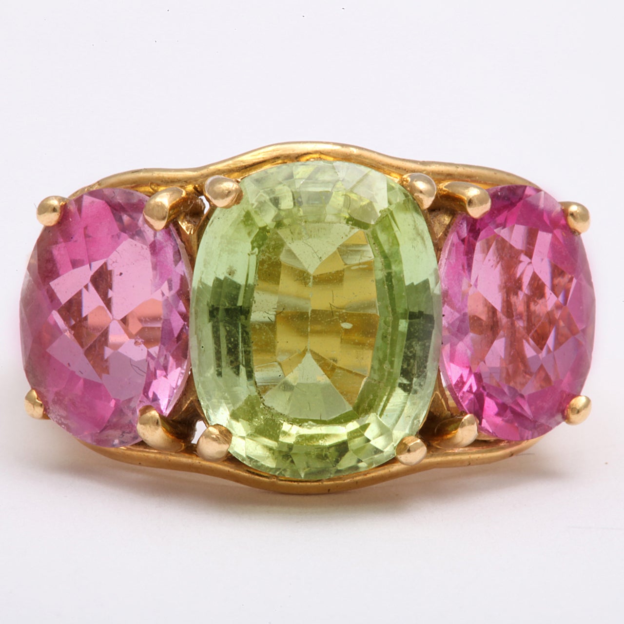 Multicolor three stone Band at 1stDibs