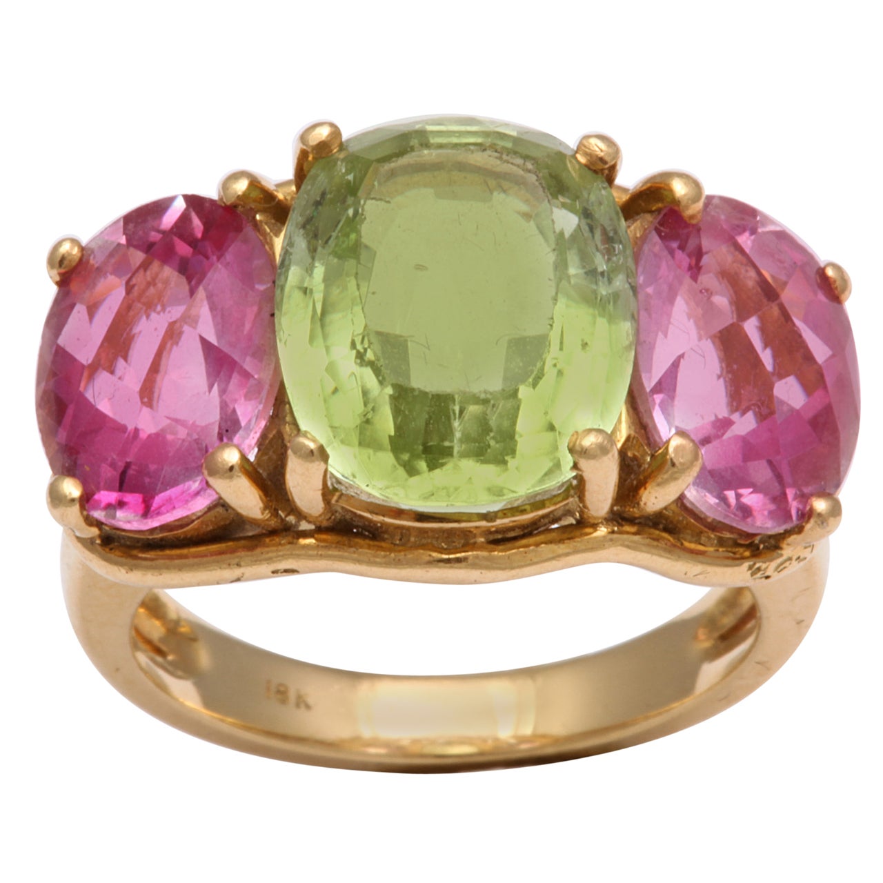 Multicolor three stone Band at 1stDibs