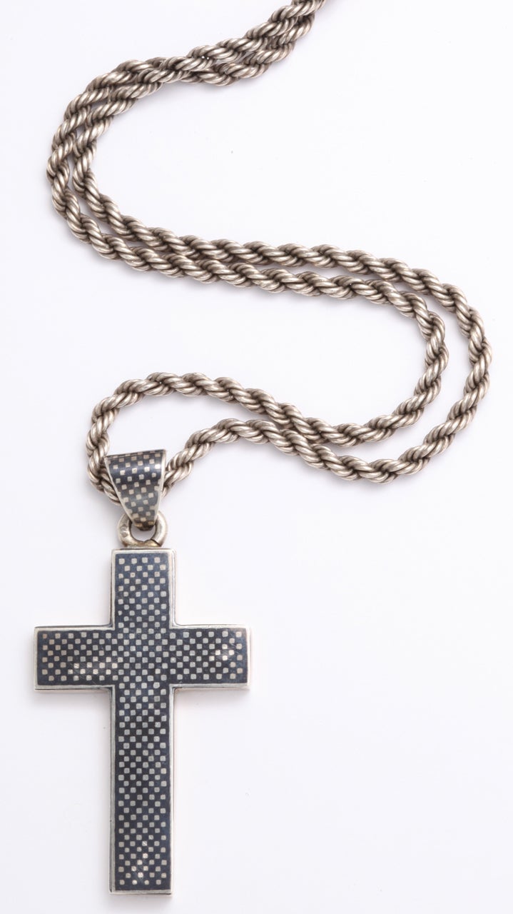 Victorian Niello Cross on a Rope Chains For Sale at 1stDibs | rope ...