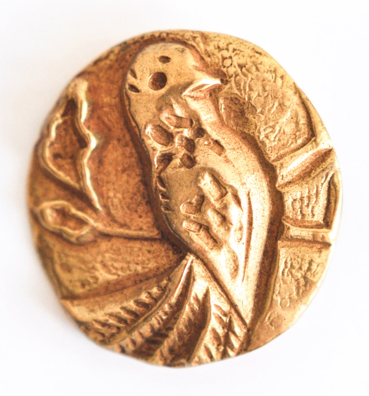 Set of Four Line Vautrin Gilt Bronze Buttons at 1stDibs