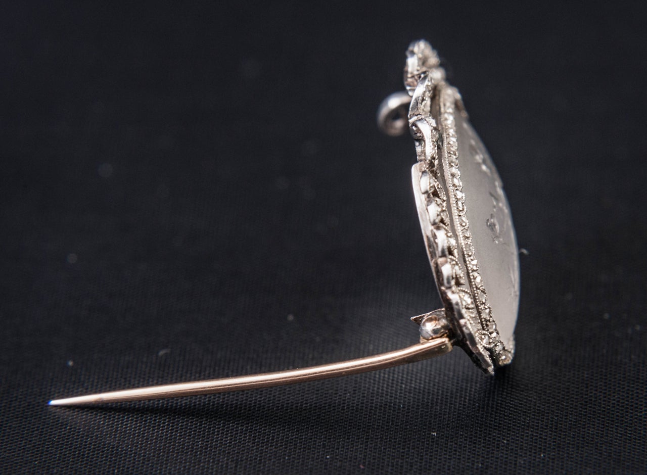 Crystal Intaglio Pin For Sale at 1stDibs