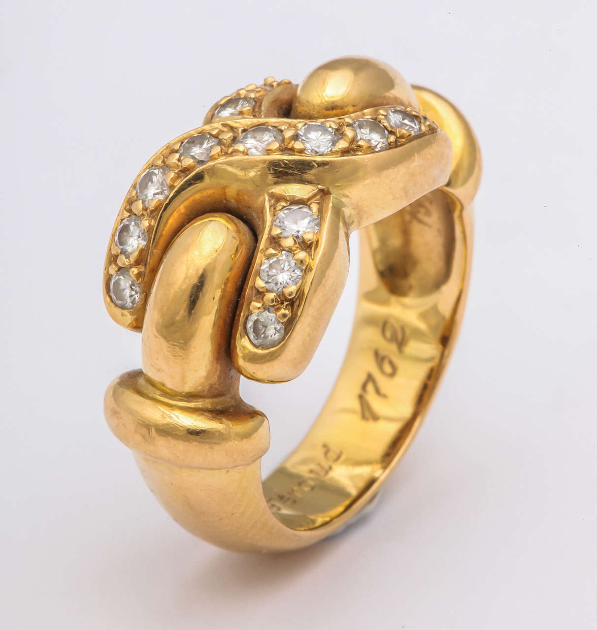French Designer Louis Feraud Diamond 18k Gold Ring, Paris, signed and ...