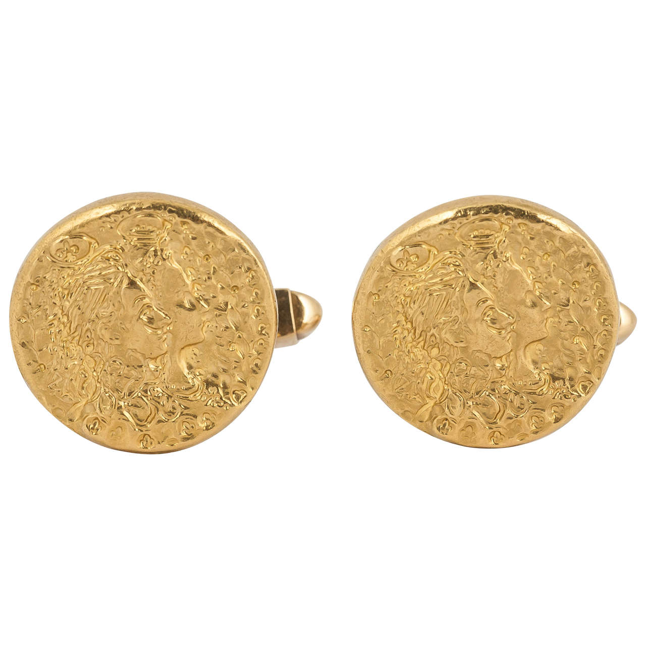 1966 Piaget Dali D'Or Gold Cufflinks at 1stDibs