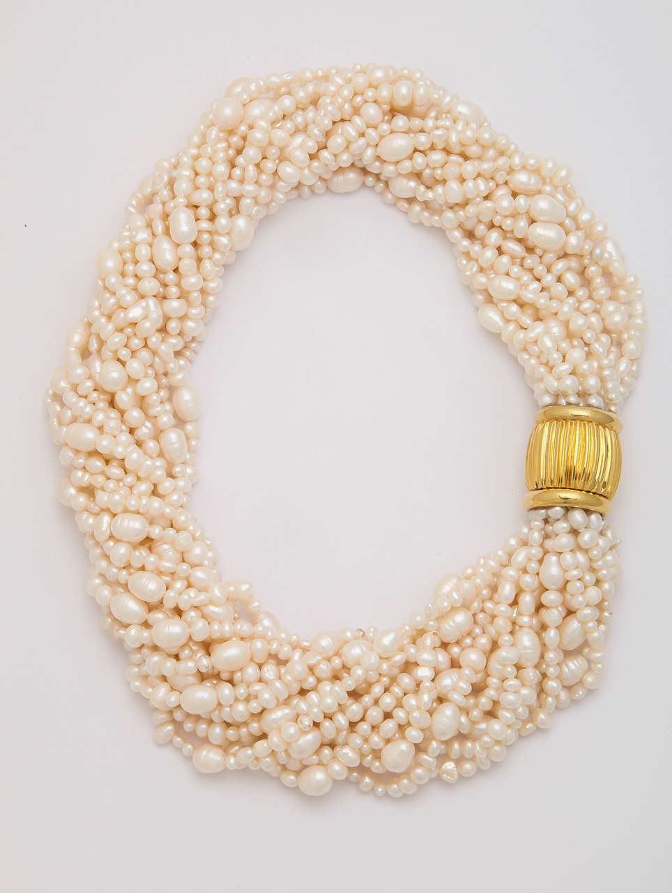 Elegant Pearl Torsade Necklace For Sale at 1stDibs