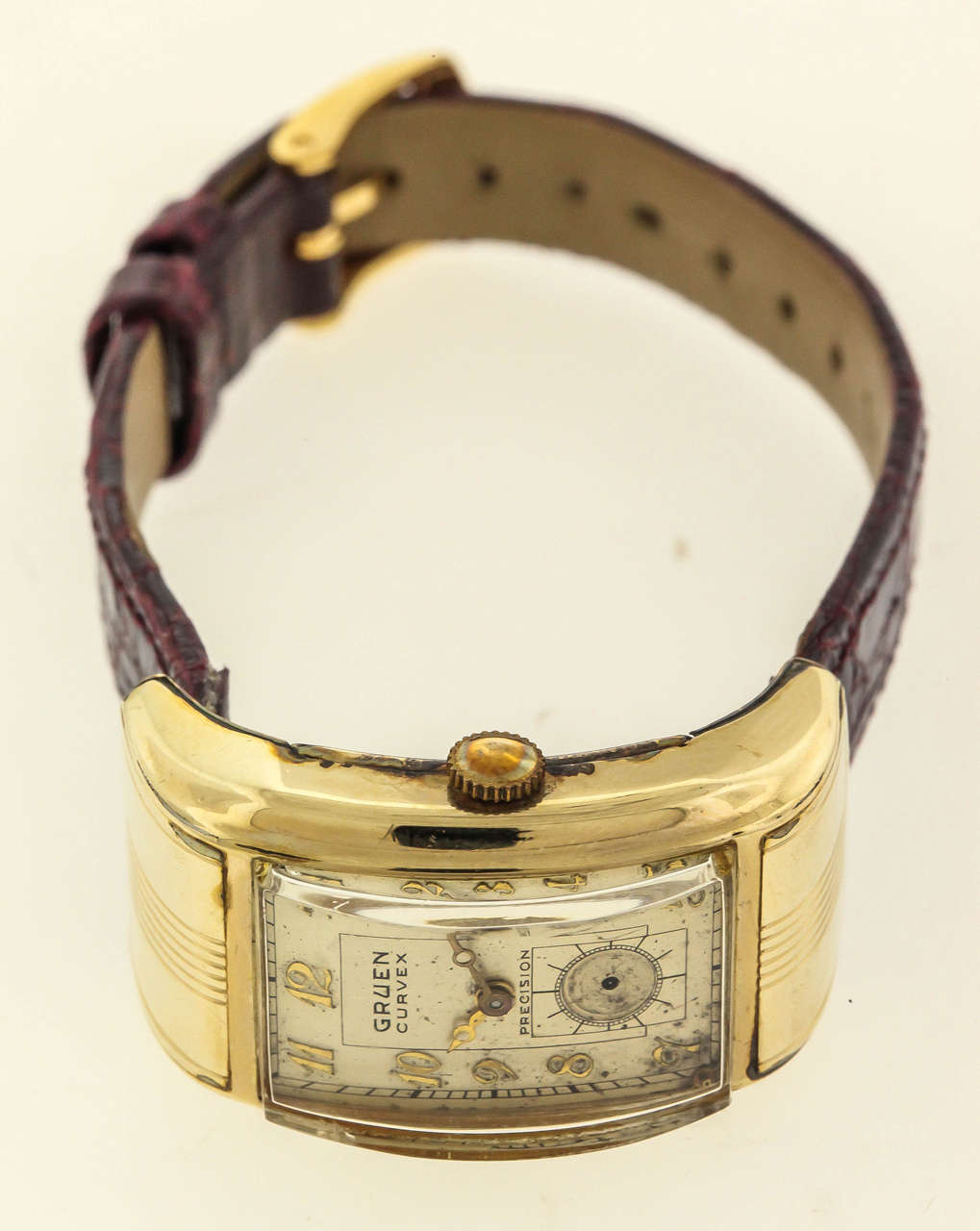 Gruen Yellow Gold Curvex Driver's Wristwatch For Sale at 1stDibs ...