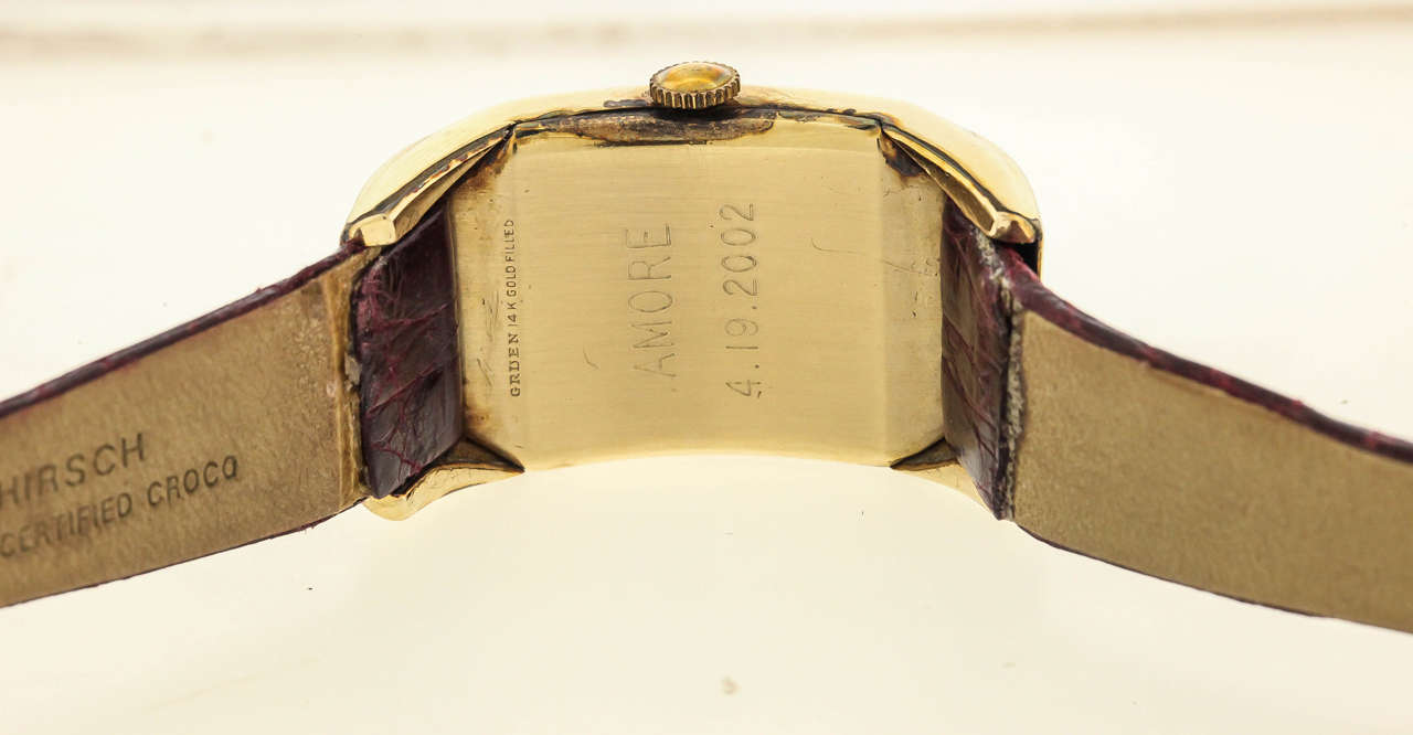 Gruen Yellow Gold Curvex Driver's Wristwatch For Sale at 1stDibs ...