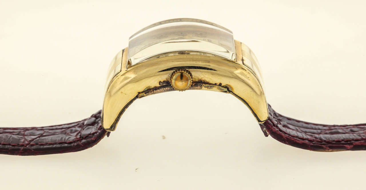 Gruen Yellow Gold Curvex Driver's Wristwatch For Sale at 1stDibs ...