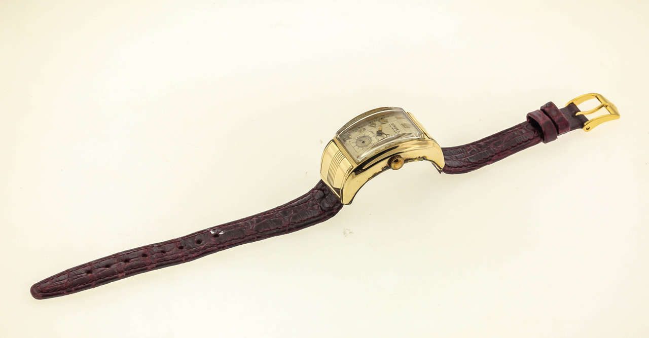 Gruen Yellow Gold Curvex Driver's Wristwatch For Sale at 1stDibs ...