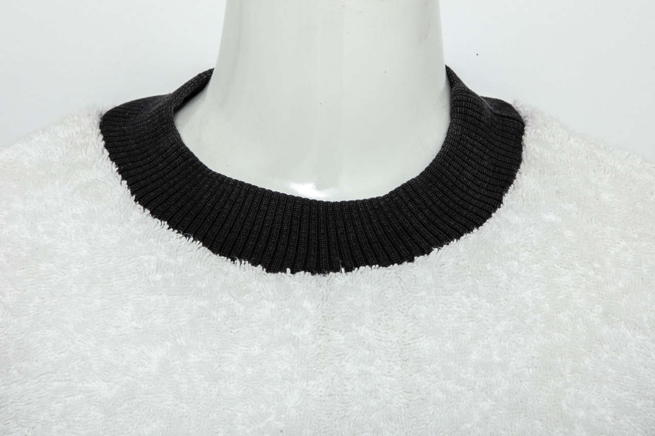 Vintage Chanel Sweat Shirt Sweater with Iconic CC at 1stDibs