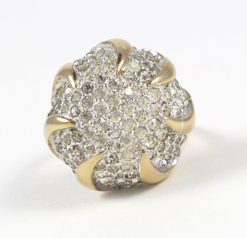 Panetta Sterling Vermeil Rhinestone Ring at 1stDibs | panetta ring ...