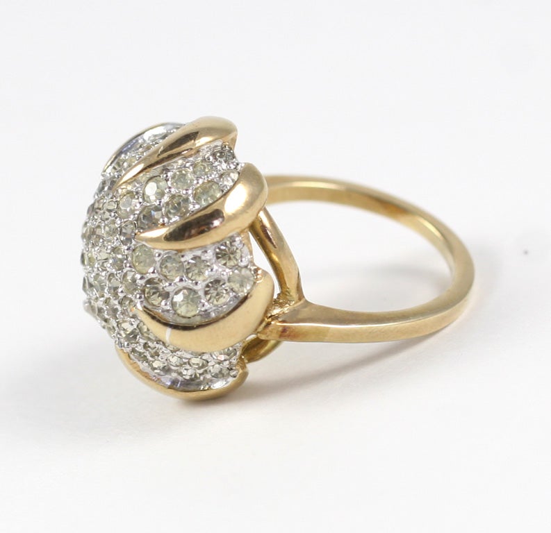 Panetta Sterling Vermeil Rhinestone Ring at 1stDibs | panetta ring ...