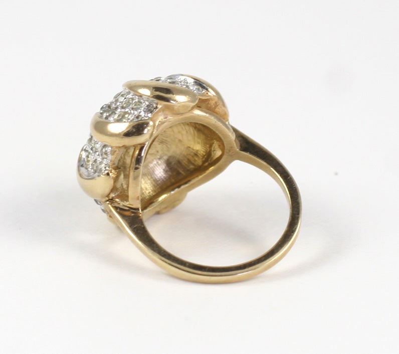 Panetta Sterling Vermeil Rhinestone Ring at 1stDibs | panetta ring ...