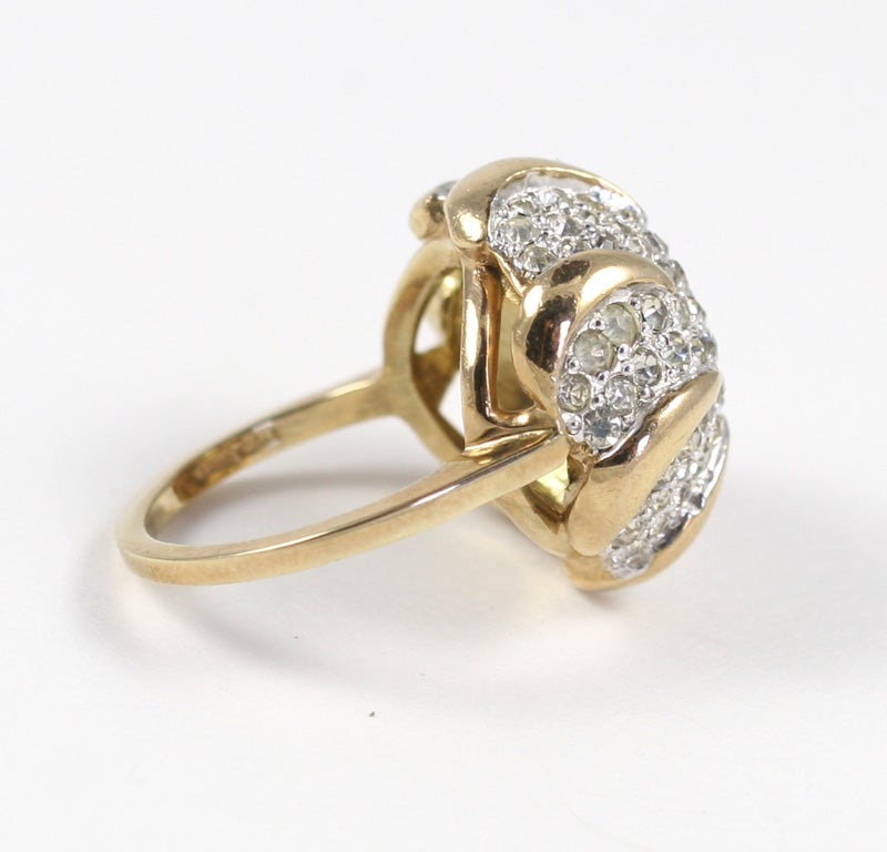 Panetta Sterling Vermeil Rhinestone Ring at 1stDibs | panetta ring ...