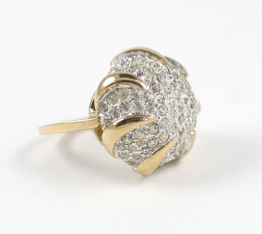 Panetta Sterling Vermeil Rhinestone Ring at 1stDibs | panetta ring ...