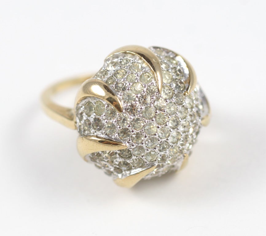 Panetta Sterling Vermeil Rhinestone Ring at 1stDibs | panetta ring ...