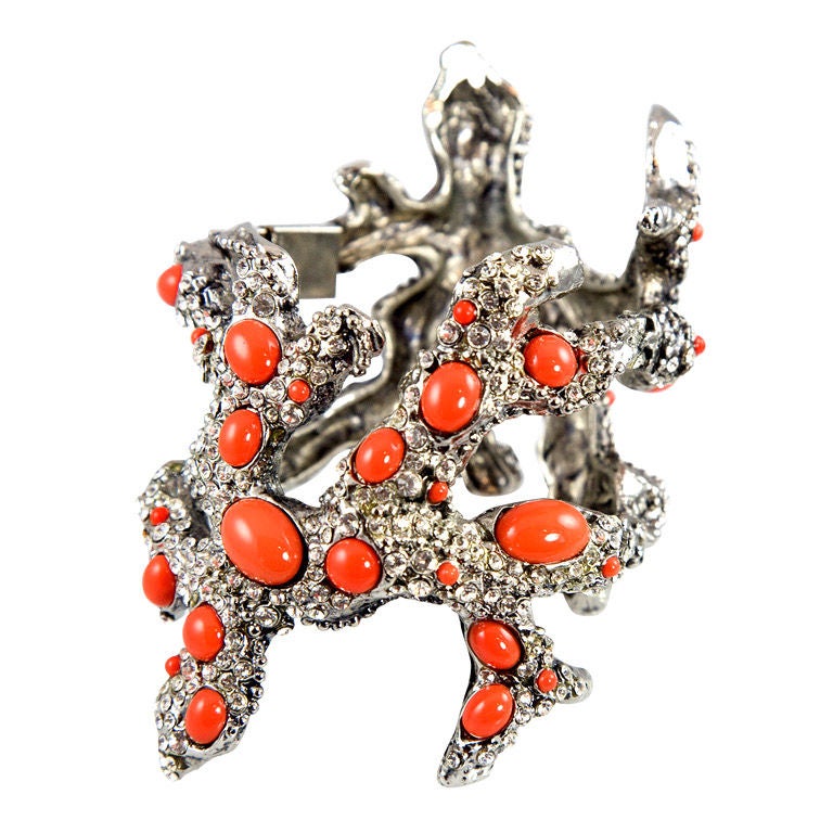Valentino Coral Runway Cuff For Sale at 1stDibs