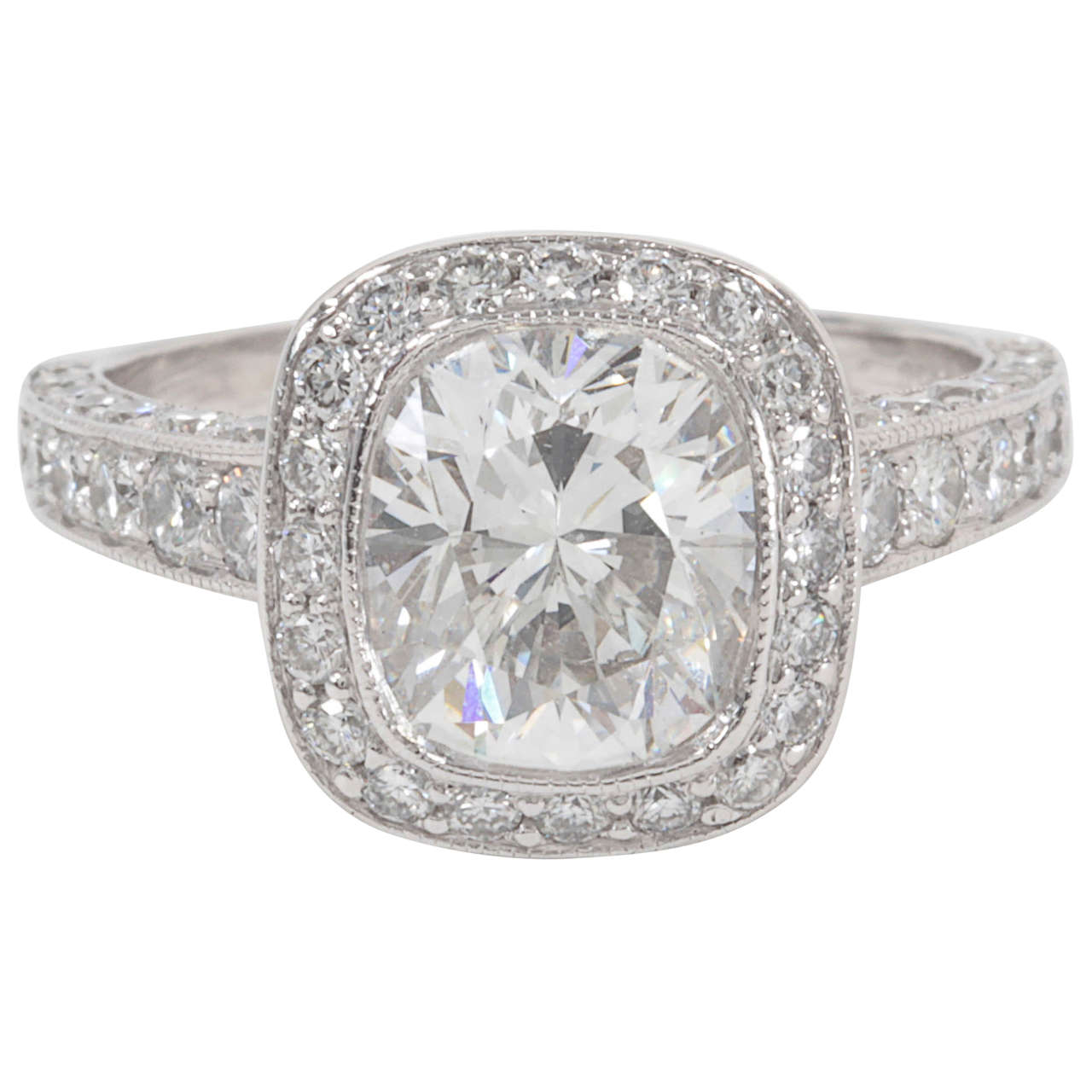 Unique GIA Christopher Designs Criss Cut Emerald Cut Engagement Ring ...