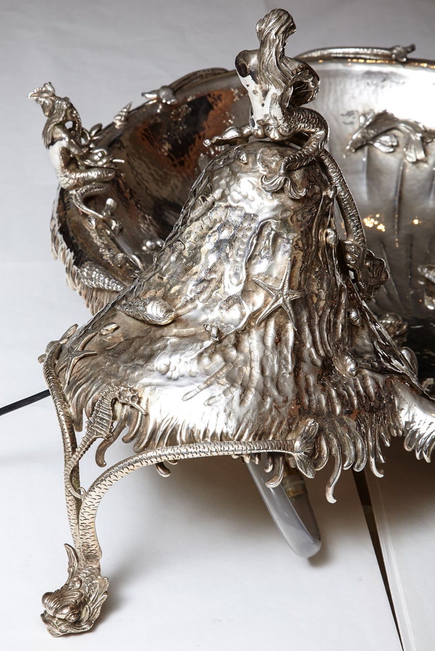 A handmade silver champagne fountain For Sale at 1stDibs
