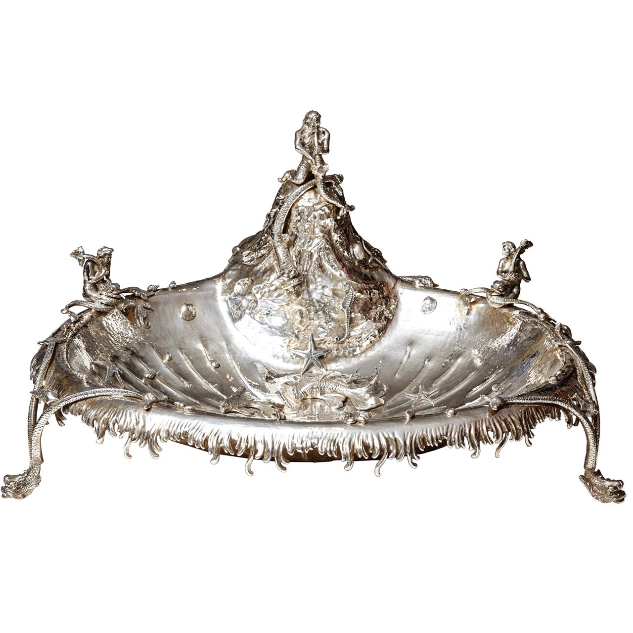 A handmade silver champagne fountain For Sale at 1stDibs