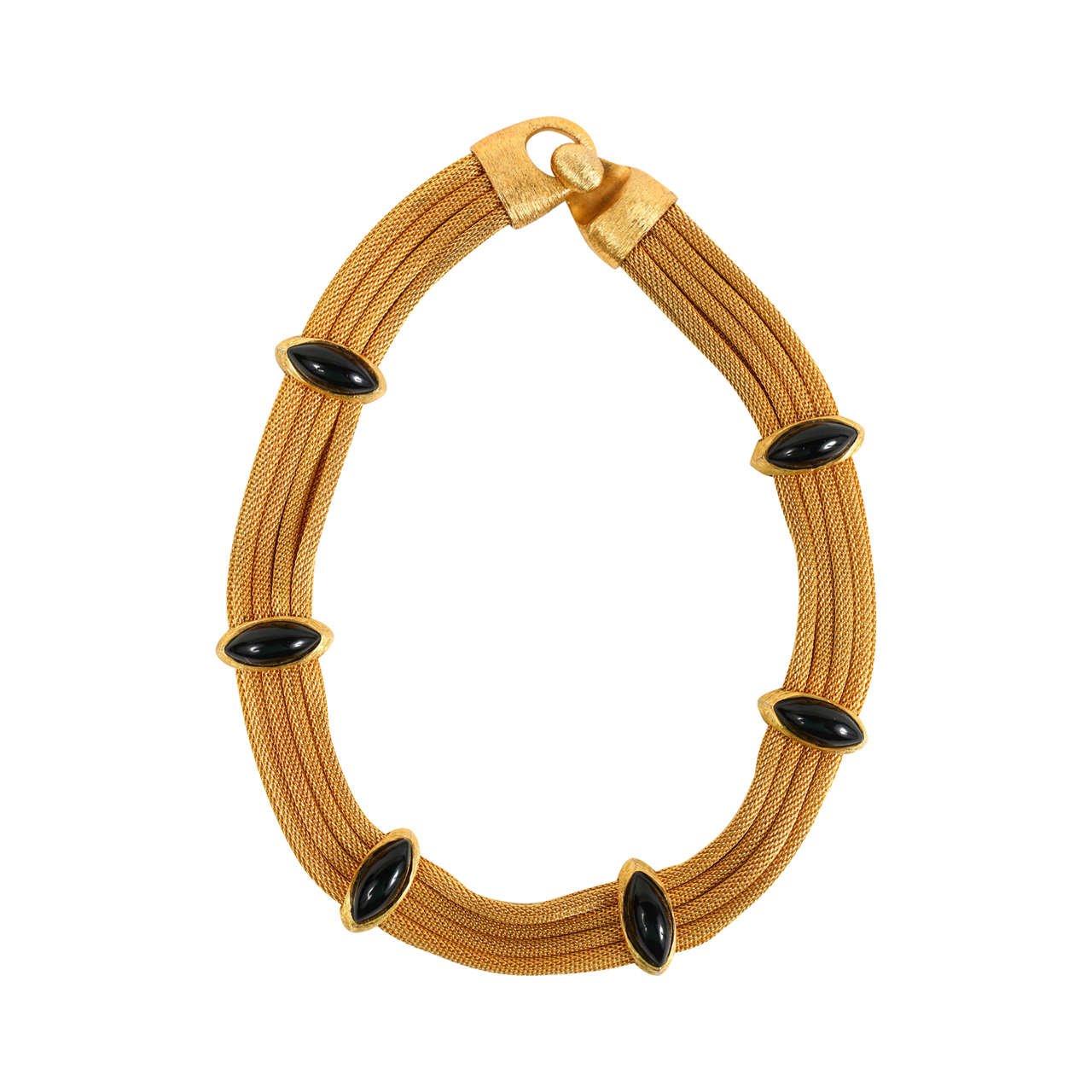 Ron Rizzo Gilt Mesh Necklace at 1stDibs | ron rizzo jewelry, rizzo necklace