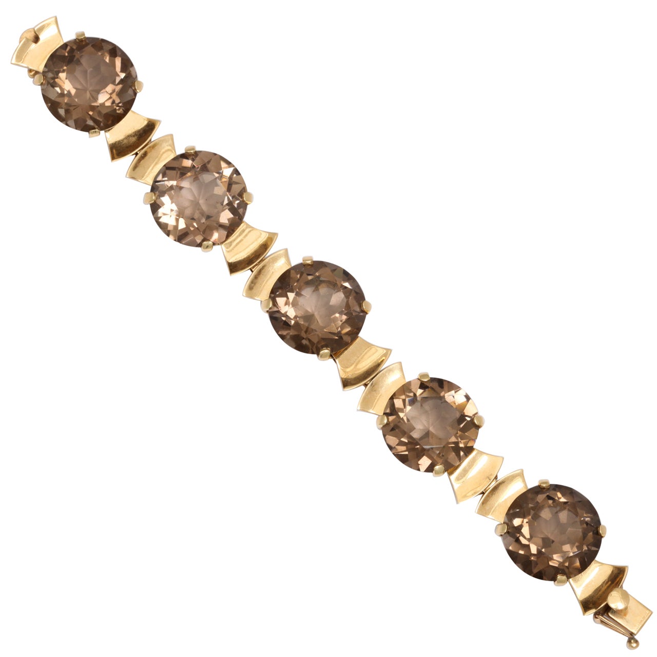 Retro Gold and Topaz Flashlight Bracelet For Sale at 1stDibs