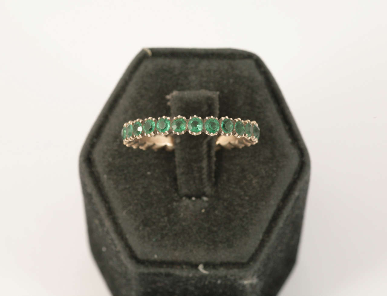 Rare Early 19th Century Gold Mounted and Foiled Green Paste Set ...