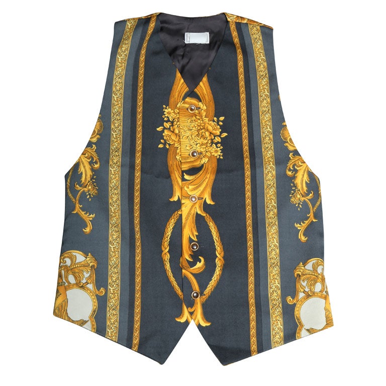 GIANNI VERSACE BAROQUE PRINT MEN'S VEST at 1stDibs | versace men's vest ...