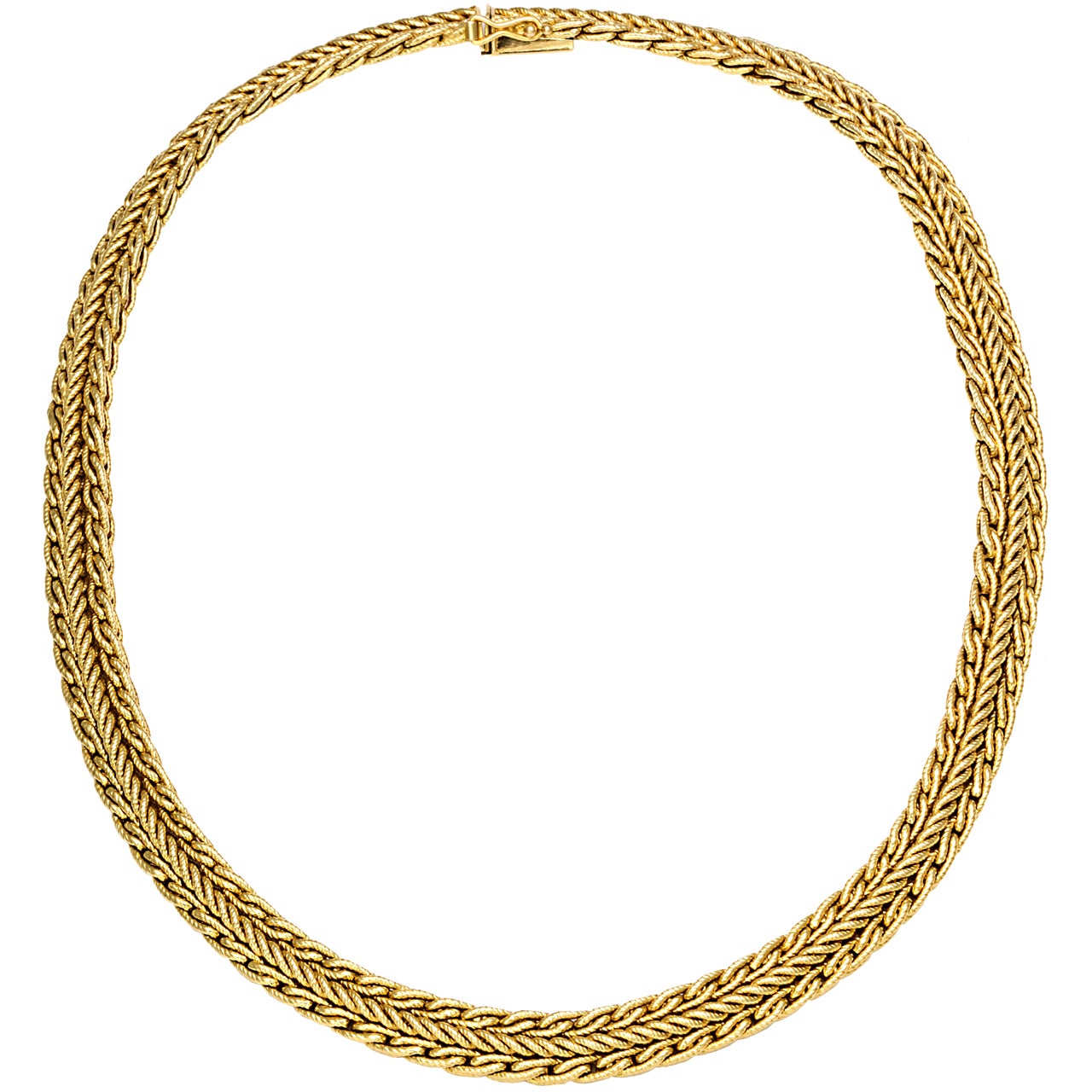 TIFFANY and CO. GOLD Herringbone Necklace at 1stDibs | tiffany ...