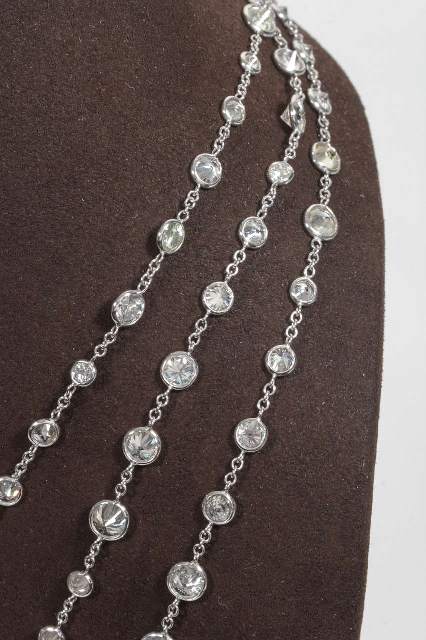 44 Carat Round Diamond Chain 72 Inches Multiple Sizes at 1stDibs ...