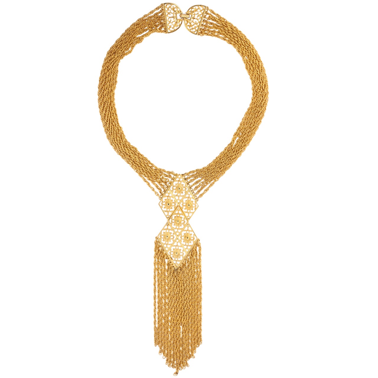 Filigree Necklace For Sale at 1stDibs | filigree chain