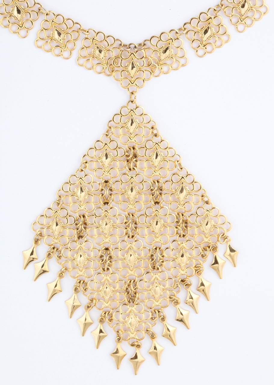 Delicate Filigree Necklace For Sale at 1stDibs