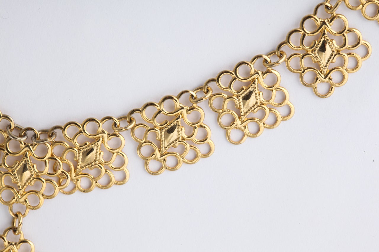 Delicate Filigree Necklace For Sale at 1stDibs