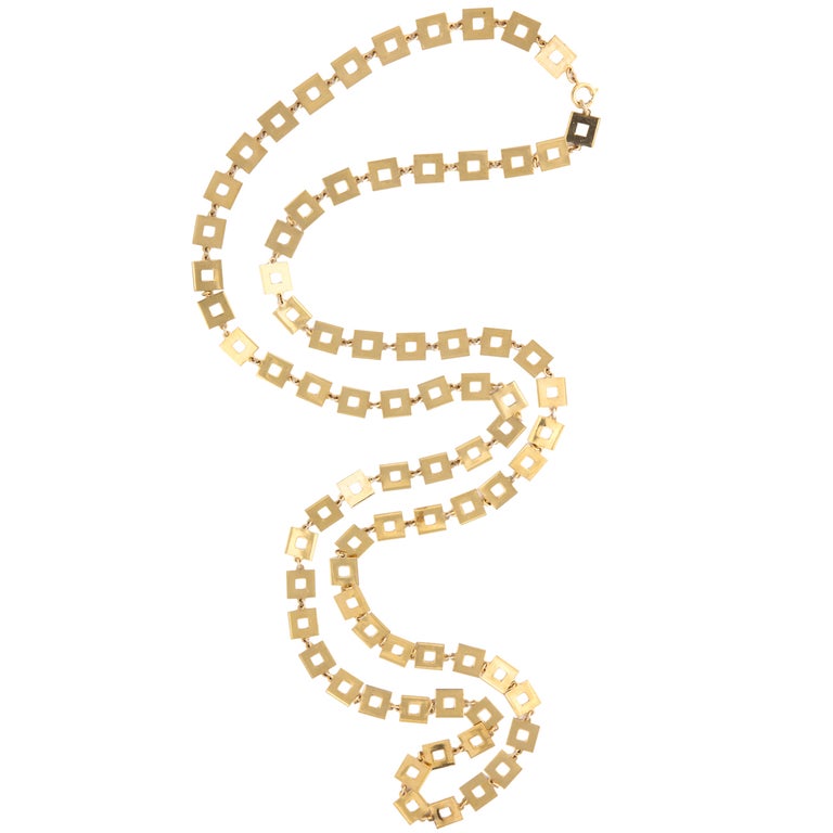 Square Chain Necklace at 1stDibs