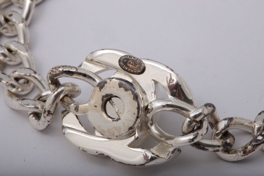 Chanel Silver Bracelet For Sale at 1stdibs