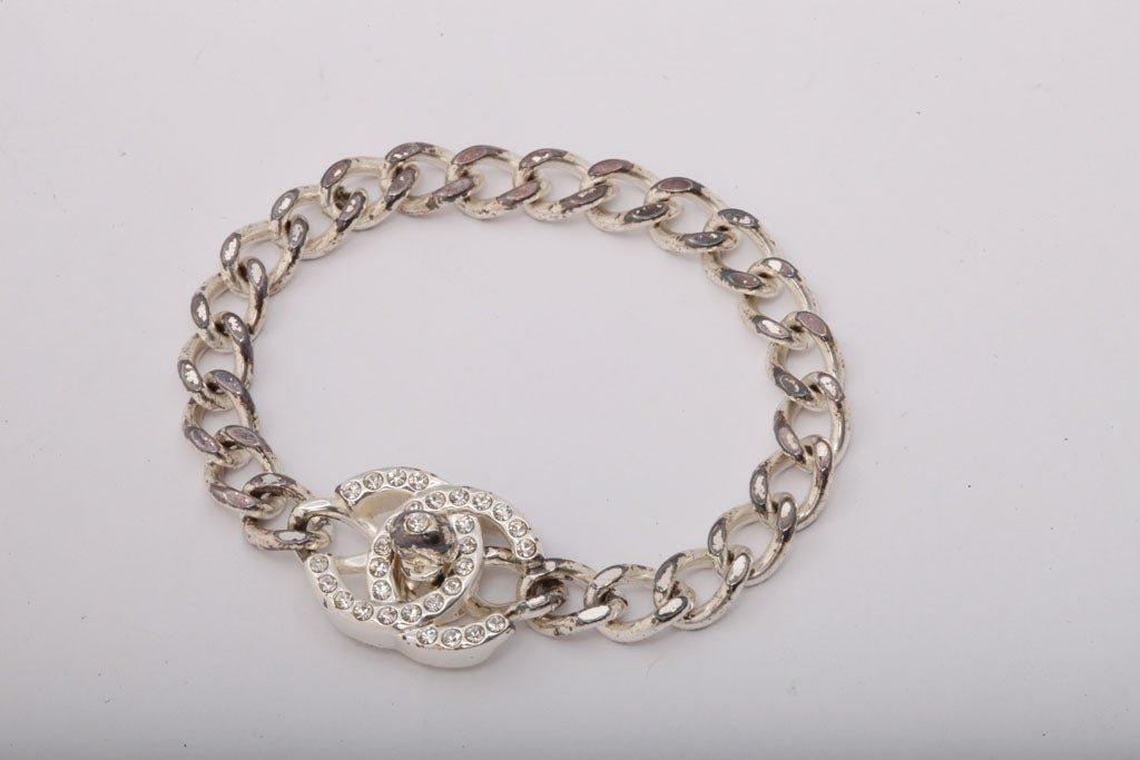 Chanel Silver Bracelet For Sale at 1stdibs