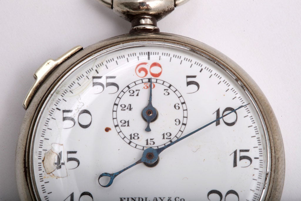 Findlay and Co. Silver Plate Stopwatch For Sale at 1stDibs | silver ...